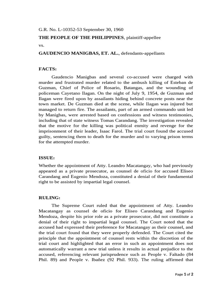 22 GR No. L-10352-53 - People vs Manigbas | PDF