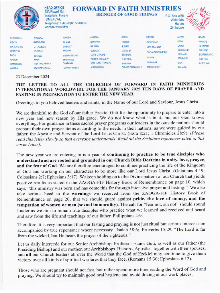 2025 TENDAYS Eng FIF Letter | PDF