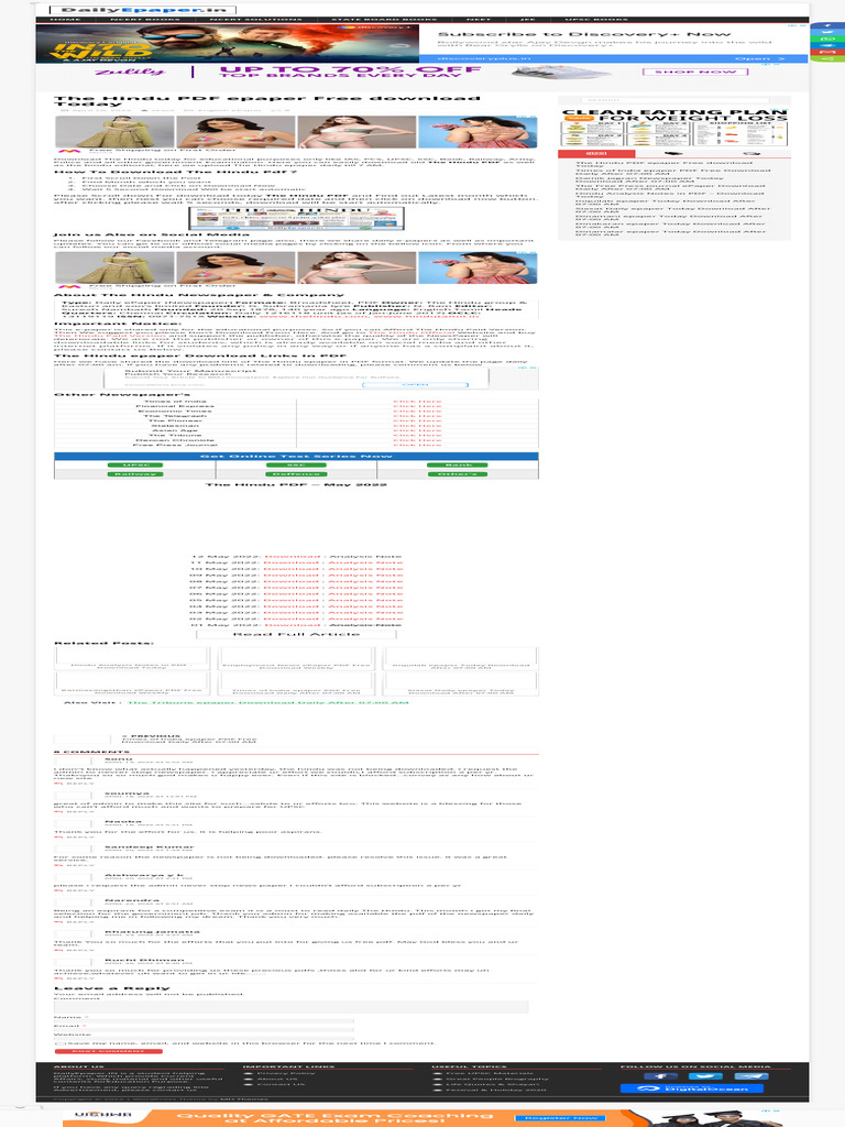 The Hindu PDF Epaper Free Download Today DailyE | PDF