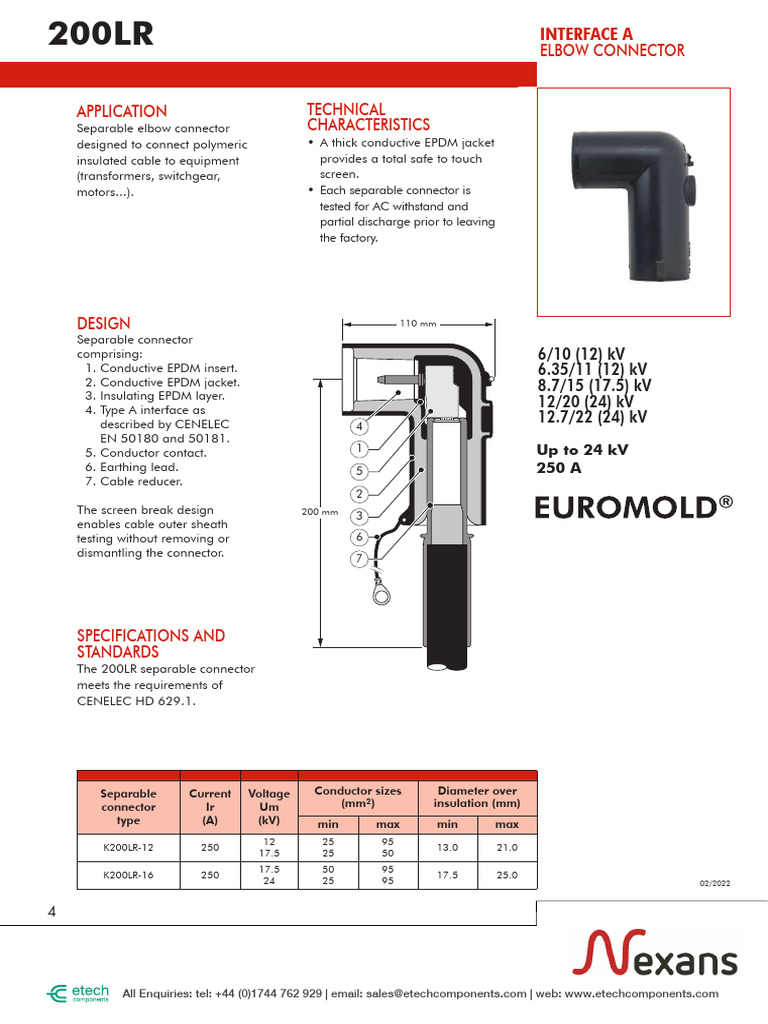 K200LR Separable Elbow Connector Kit | PDF | Electrical Connector ...