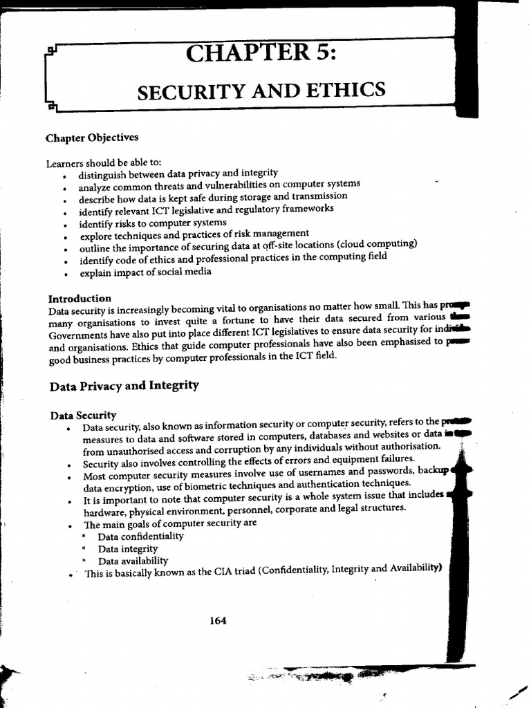 Chapter 5 Security and Ethics | PDF | Spyware | Malware