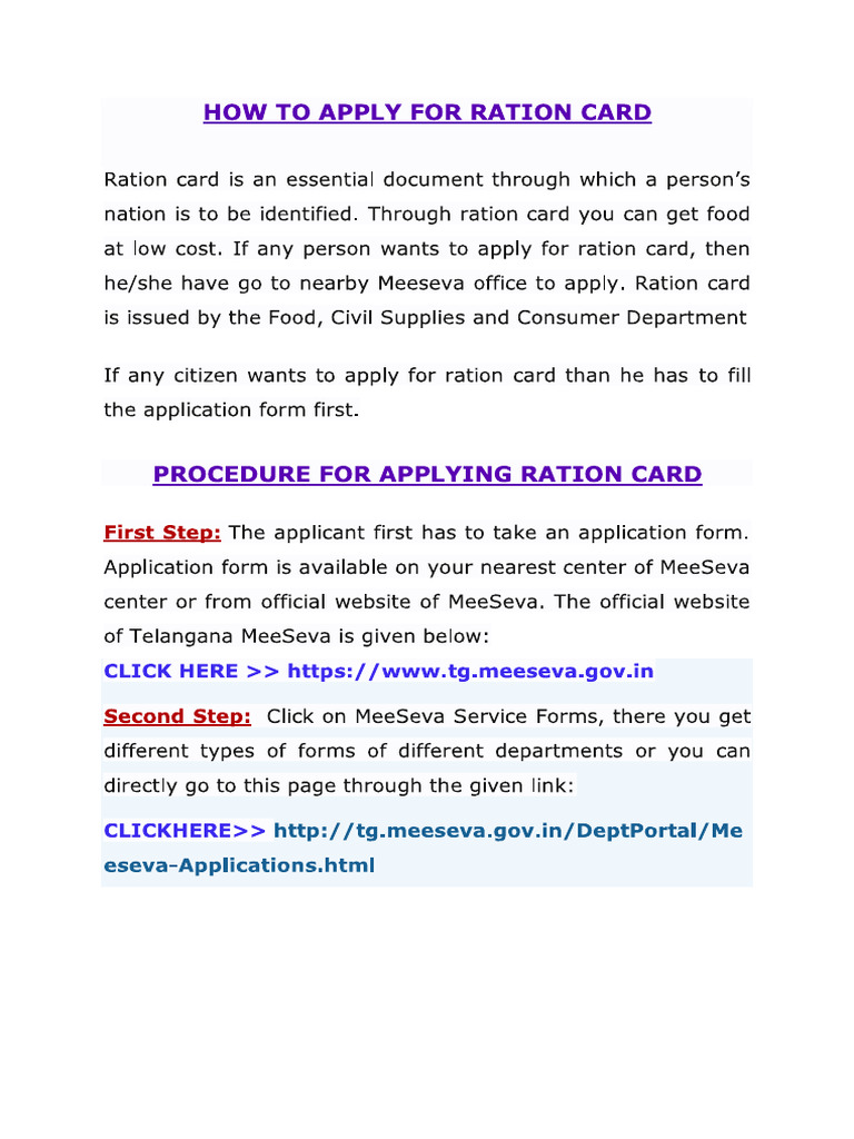 Ration Card | PDF