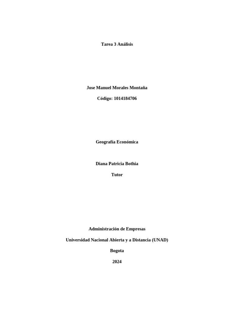 Tarea 3_Analisis_Jose Manuel Morales Montaña_1014184706 | PDF | Energía renovable | Sustentabilidad