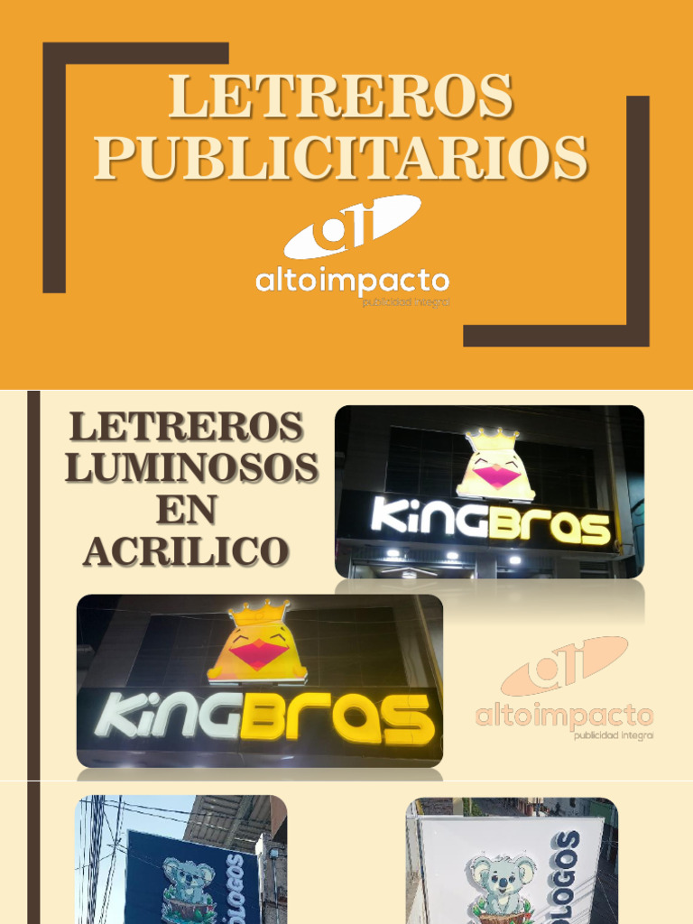 Letreros Publicitarios y Luminosos | PDF