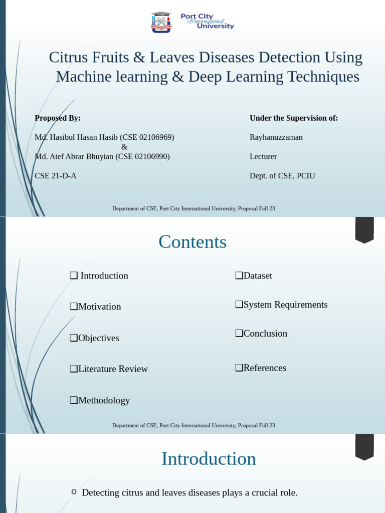 Citrus Disease Detection with AI | PDF | Machine Learning | Algorithms