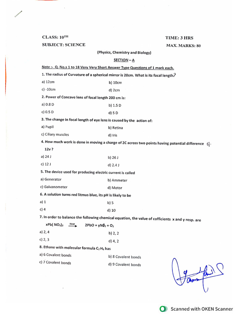 MTP Science 10th | PDF