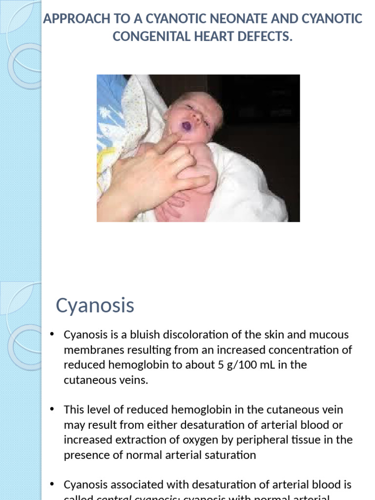 Cyanotic Neonate Evaluation Guide | PDF | Heart | Medical Specialties