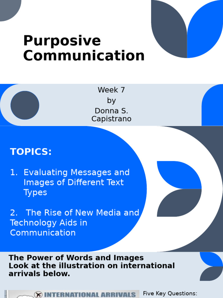 PC_Wk7 | PDF | Communication | Human Communication