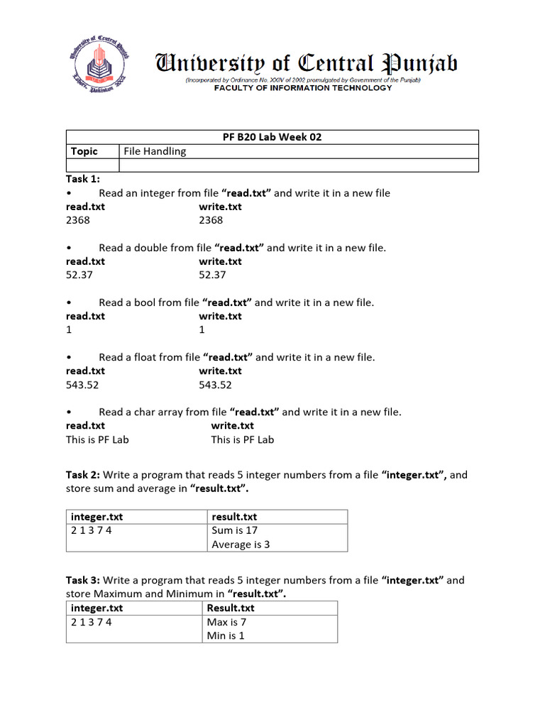 Lab 03 Week 3 | PDF | Computer Programming | Computing