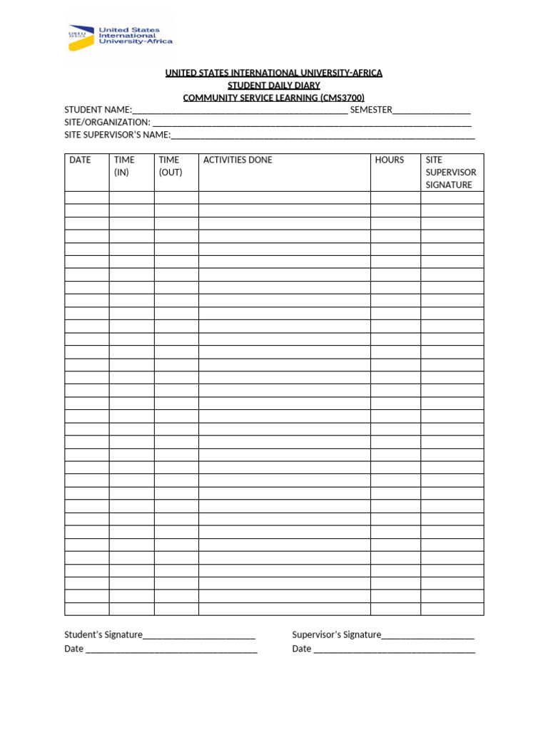 Daily Diary | PDF
