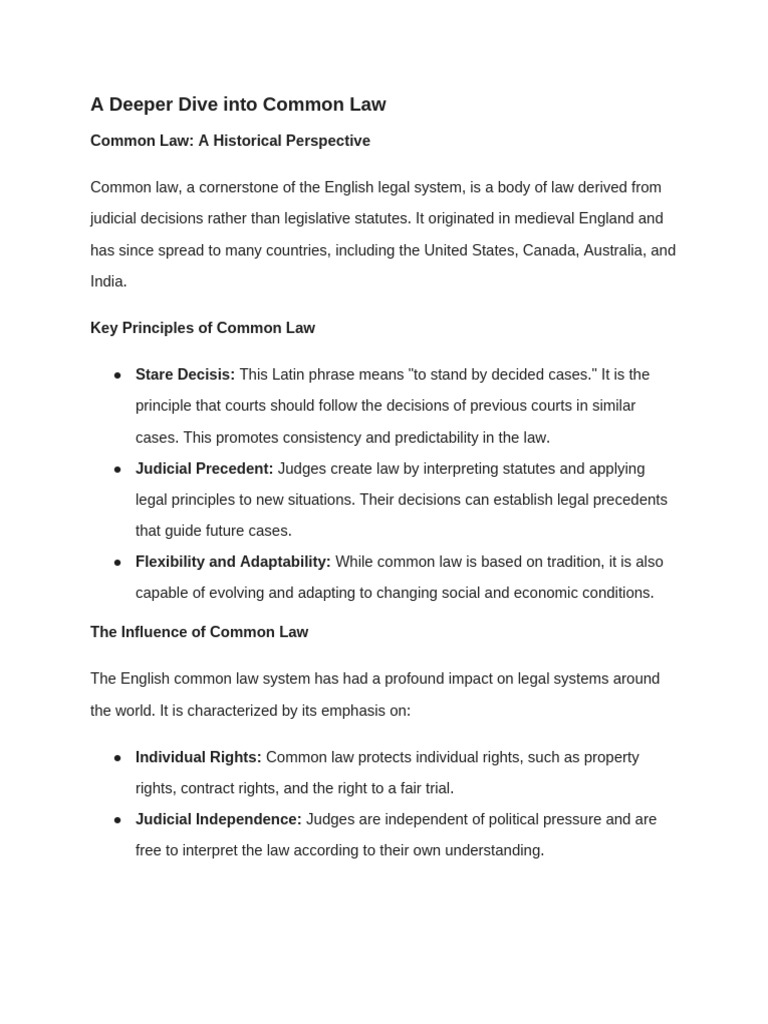 Common Law | PDF | Equity (Law) | Common Law