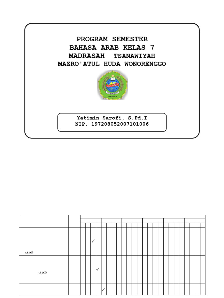 3. ProMes Bahasa Arab Kls VII | PDF
