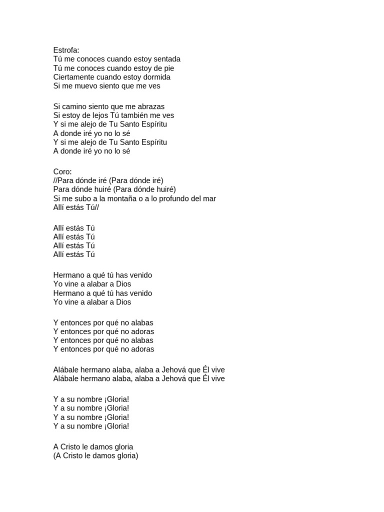 A Donde Ire Letra | PDF