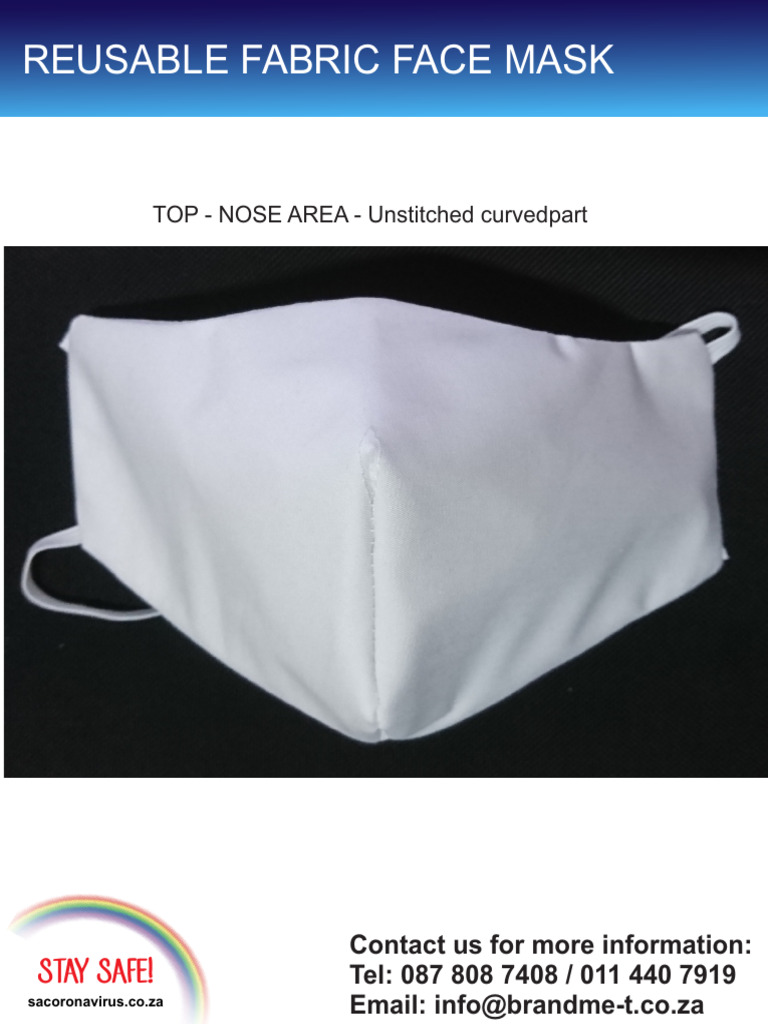Reusable Shaped Mask Disclaimer Information | PDF | Pandemic