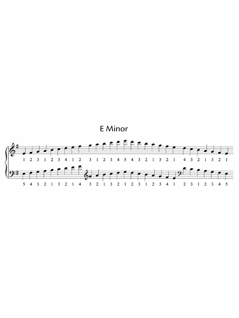 E Minor Scale | PDF