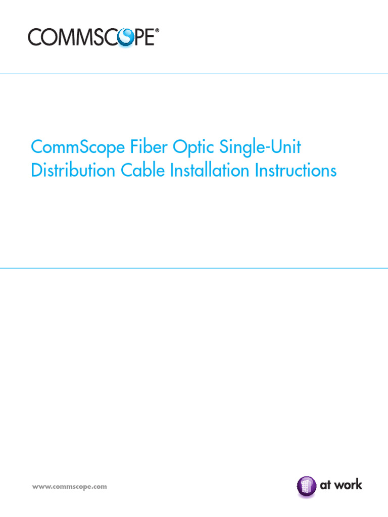 Sgl_Unit_Dist_Cable_Install | PDF | Manufactured Goods | Equipment