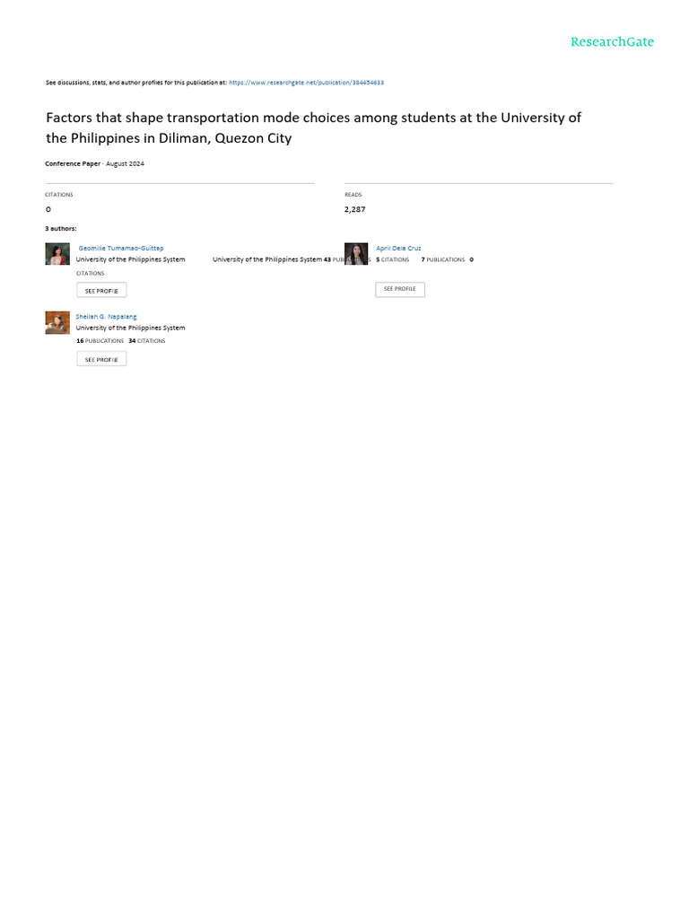 Ramirez Upd Research Transpo RRL | PDF | P Value