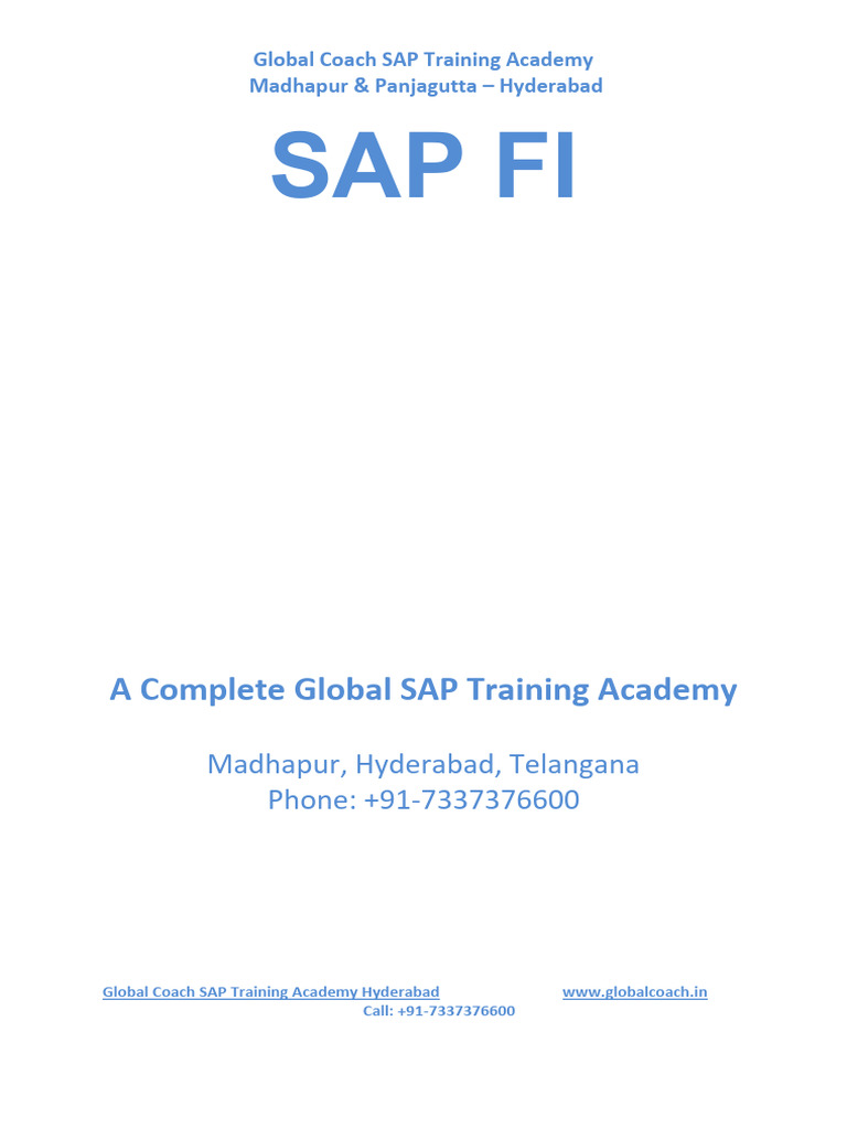 SAP FICO Book_Global Coach SAP Academy | PDF | Accounts Payable ...