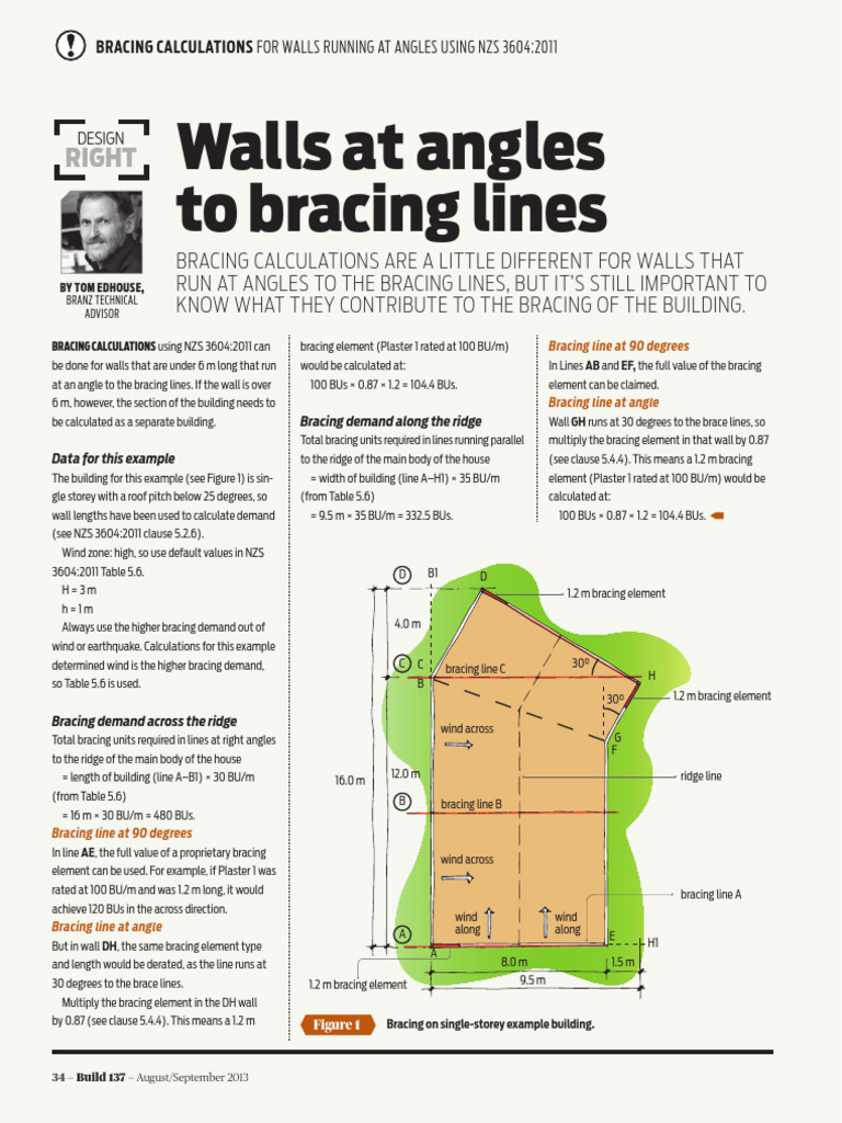 Build 137 34 Design Right Walls at Angles To Bracing Lines | PDF