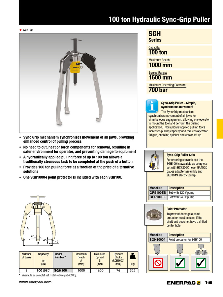 SGH-Series_100_ton_Hydraulic_Sync-Grip_Pullers_EN-GB | PDF | Pump ...