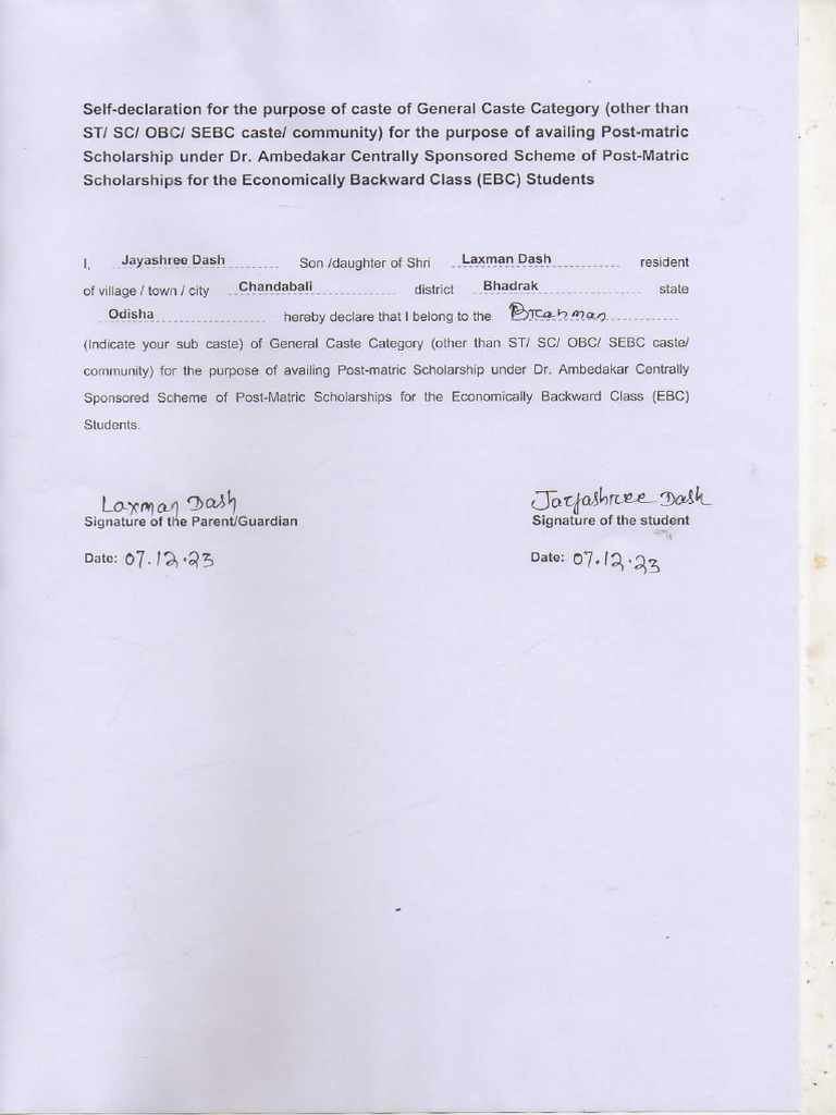 20OS1555863461011 SelfDeclaration | PDF