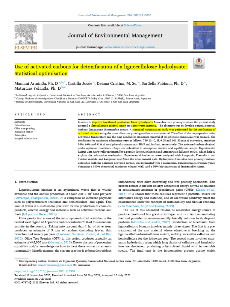 Detoxification Using Activated Carbon | PDF | Chemistry