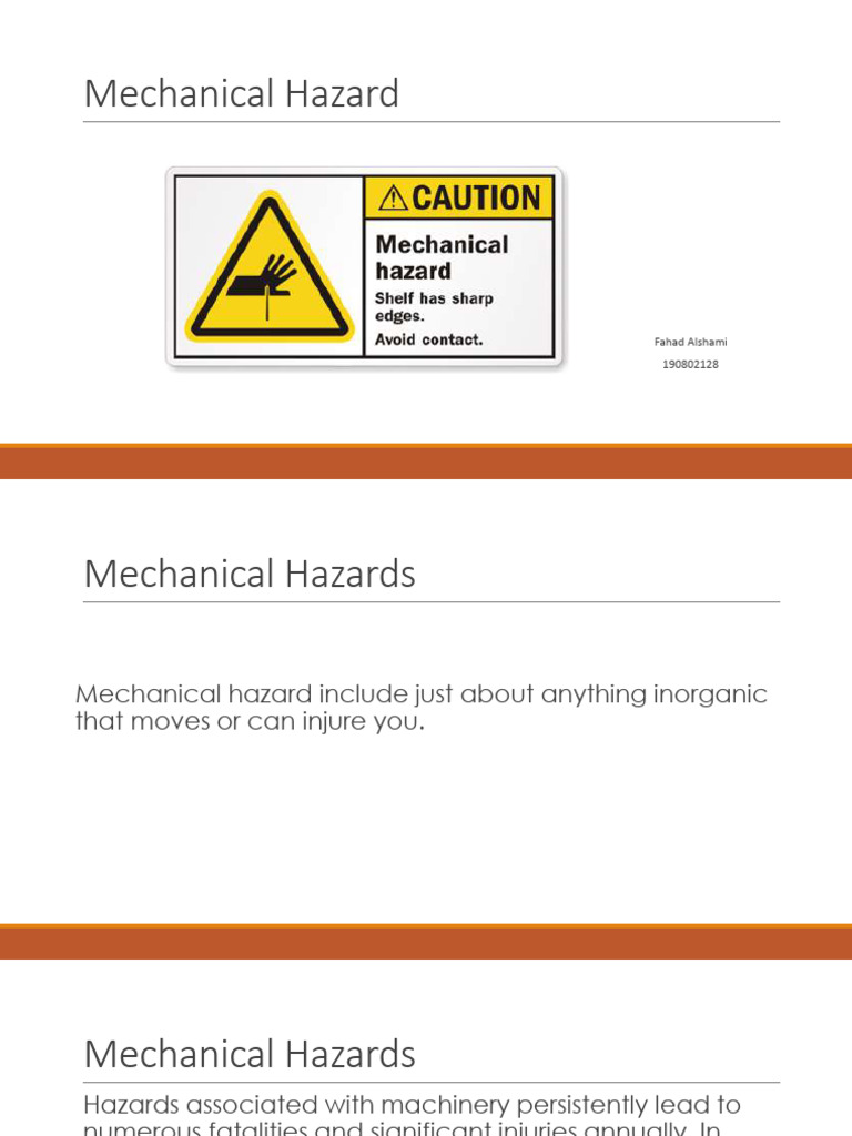 Understanding Mechanical Hazards | PDF