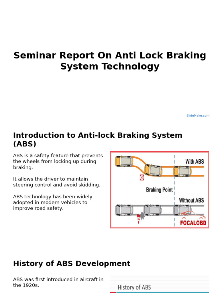 Anti-lock Braking System Overview | PDF | Anti Lock Braking System ...