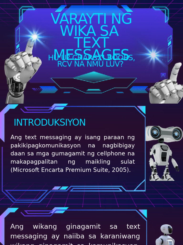Varayti Ng Wika Sa Text Messages | PDF