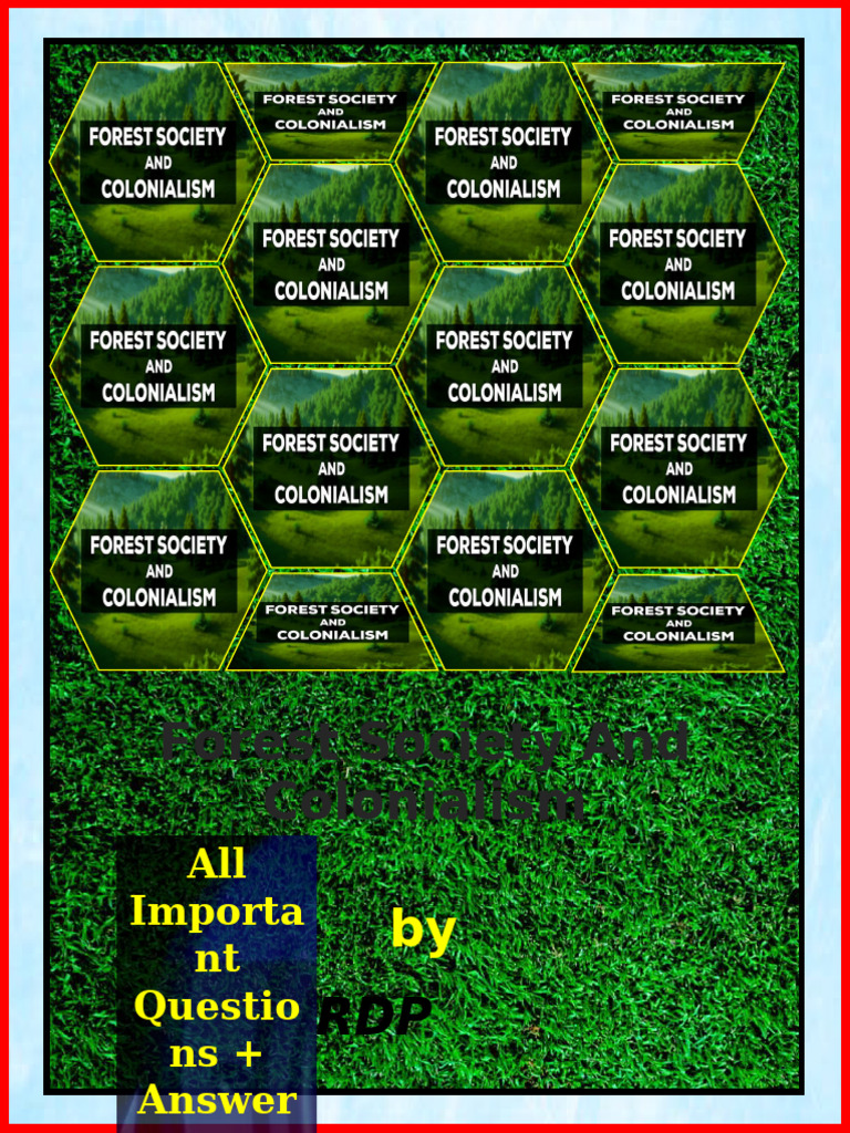 Forest Society and Colonial Impact | PDF | Plantation | Deforestation