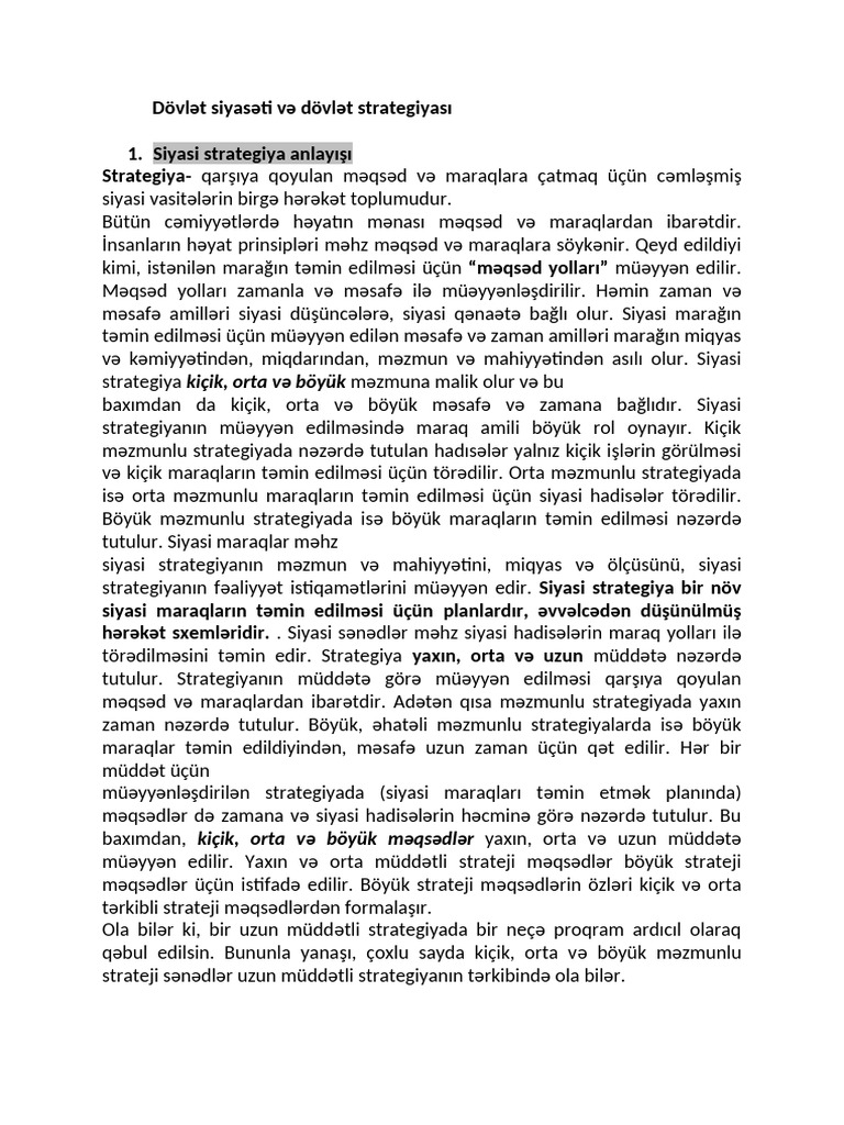 STRATEGİYA | PDF