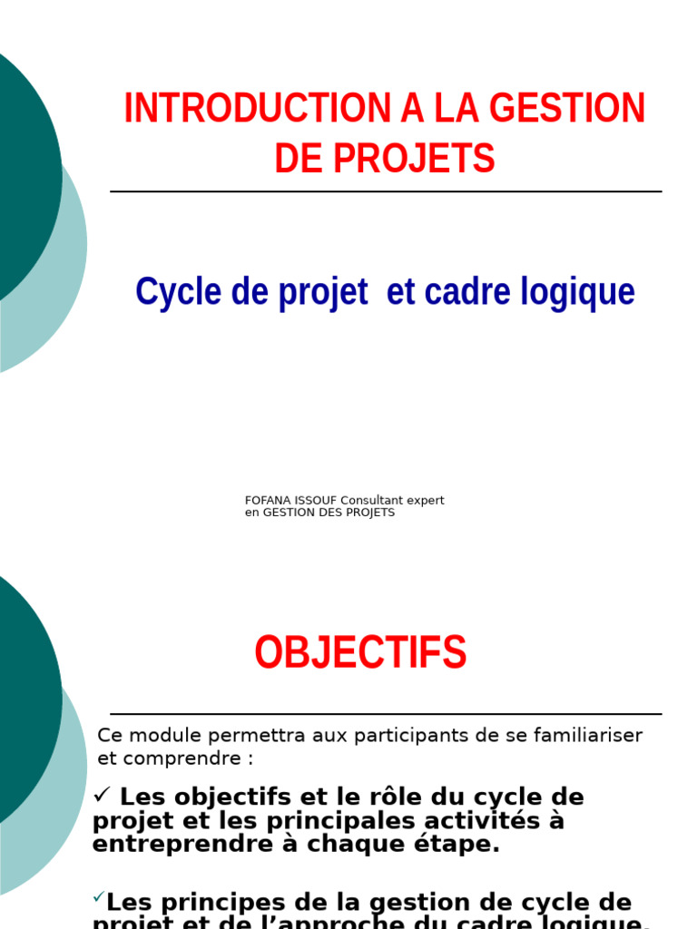 Approche Du Cadre Logique S Quence N 2 Et 3 | PDF | Consultant | Planification