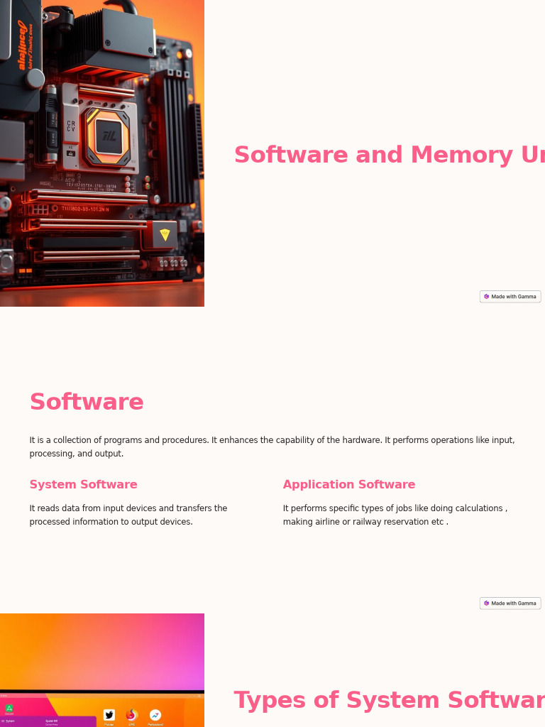 Software and Memory Unit | PDF | Random Access Memory | Computer Data ...