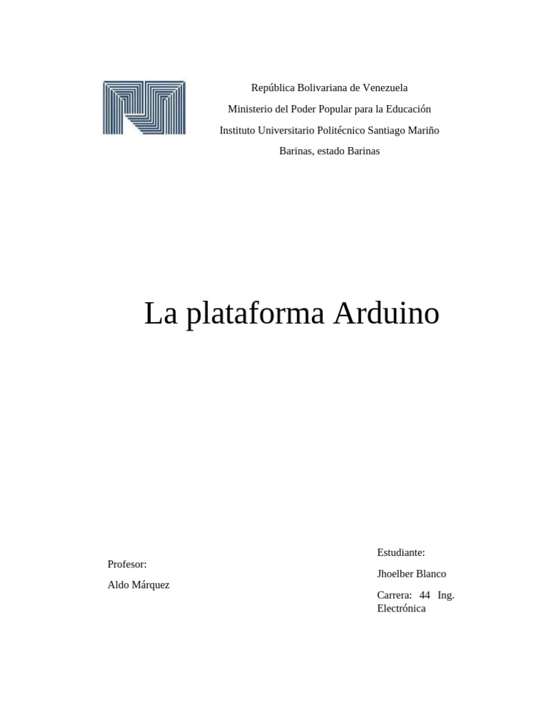 La Plataforma Arduino | PDF | Arduino | Entorno de desarrollo integrado