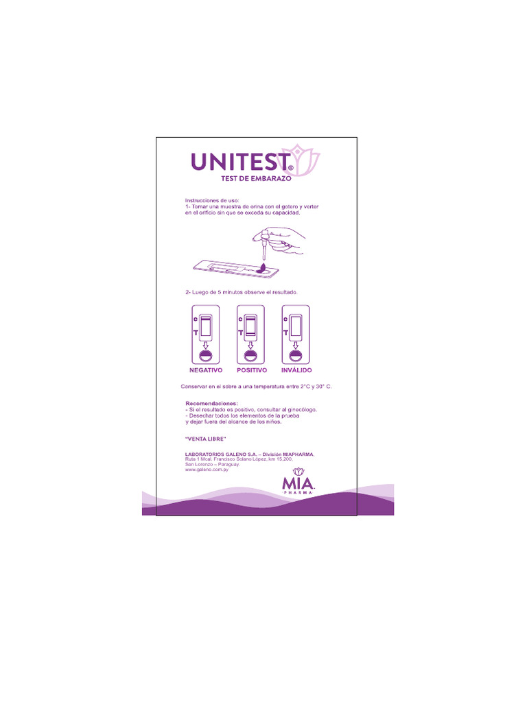 3084c2 Prospecto Unitest Test | PDF