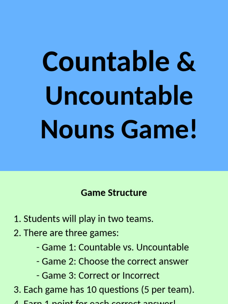 Countable Uncountable Game 2025-01-27 | PDF | Semantic Units ...