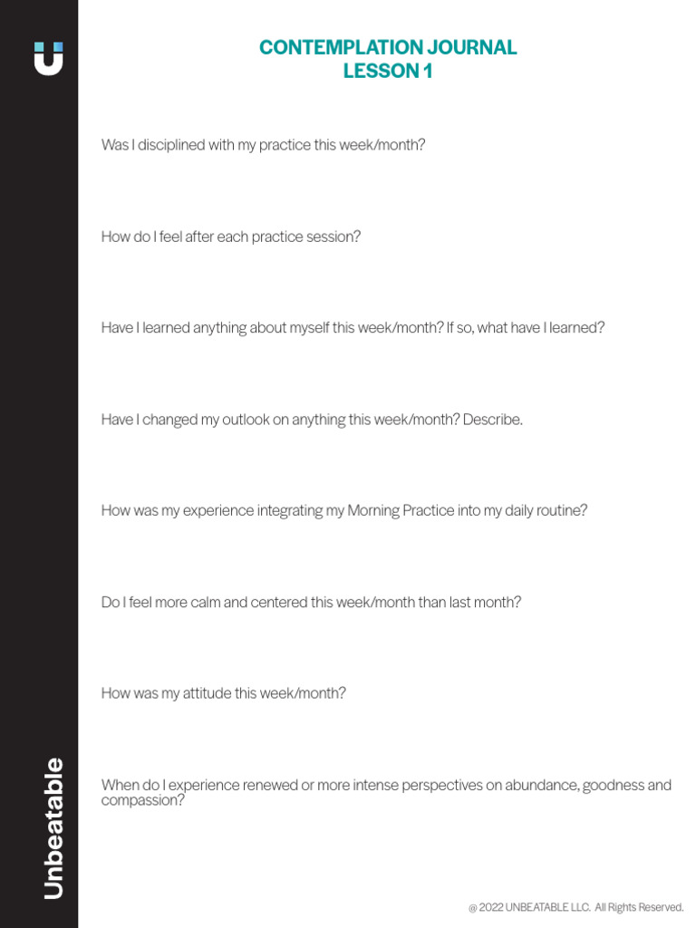 Personal Reflection Guide | PDF