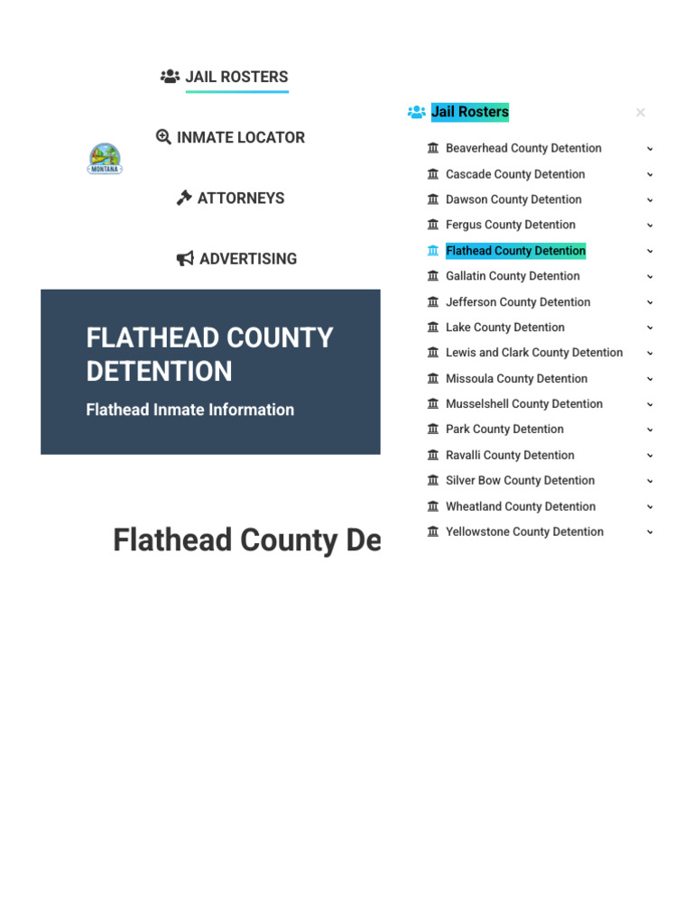 Flathead County Detention - MONTANA JAIL ROSTER | PDF | Montana ...