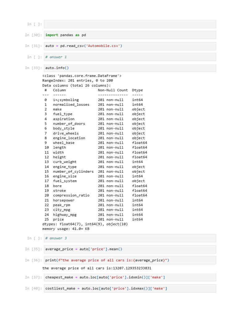 Untitled - Ipynb - (5) - JupyterLab | PDF | Automotive Technologies | Cars Of Japan