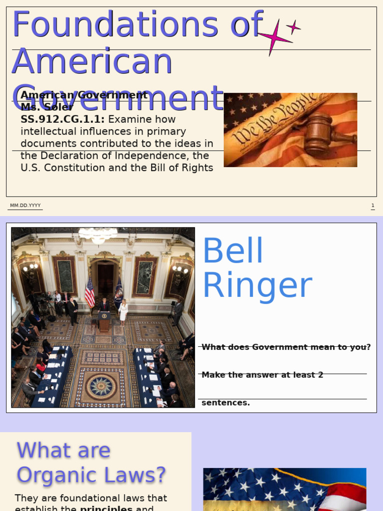 Foundations of American Government | PDF | Constitution | Separation Of ...