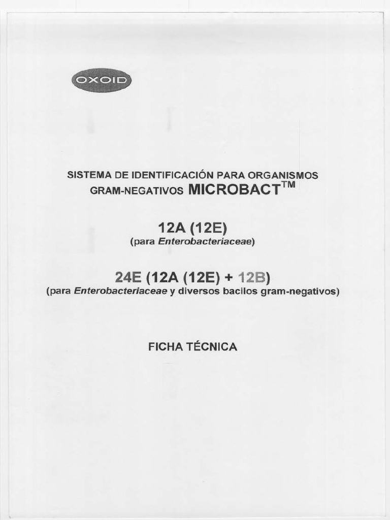 Microbact Enterobacterias Ficha Tecnica | PDF | Nitrato | Bacterias ...