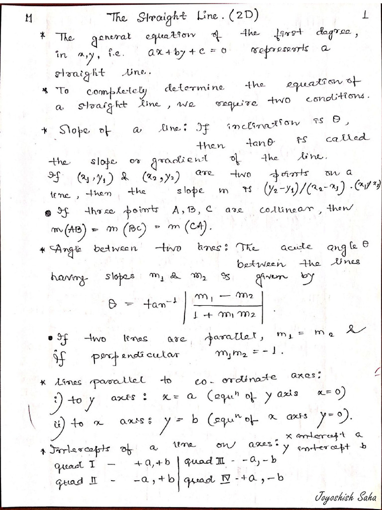 m Straight Line | PDF