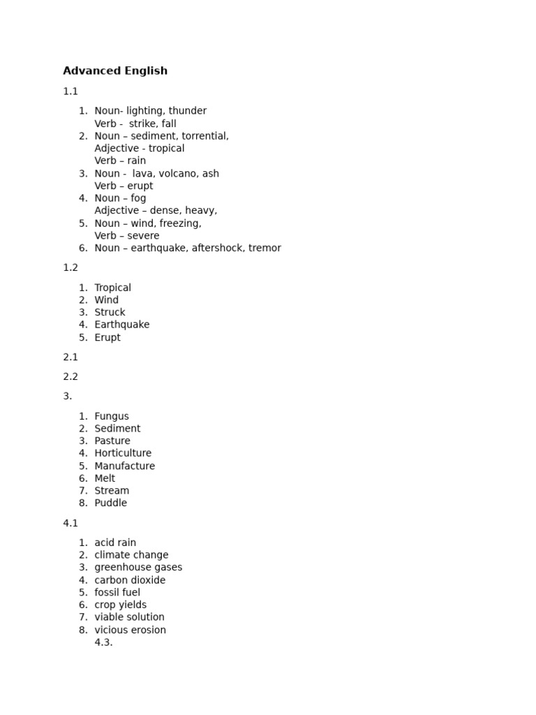 Advanced English | PDF