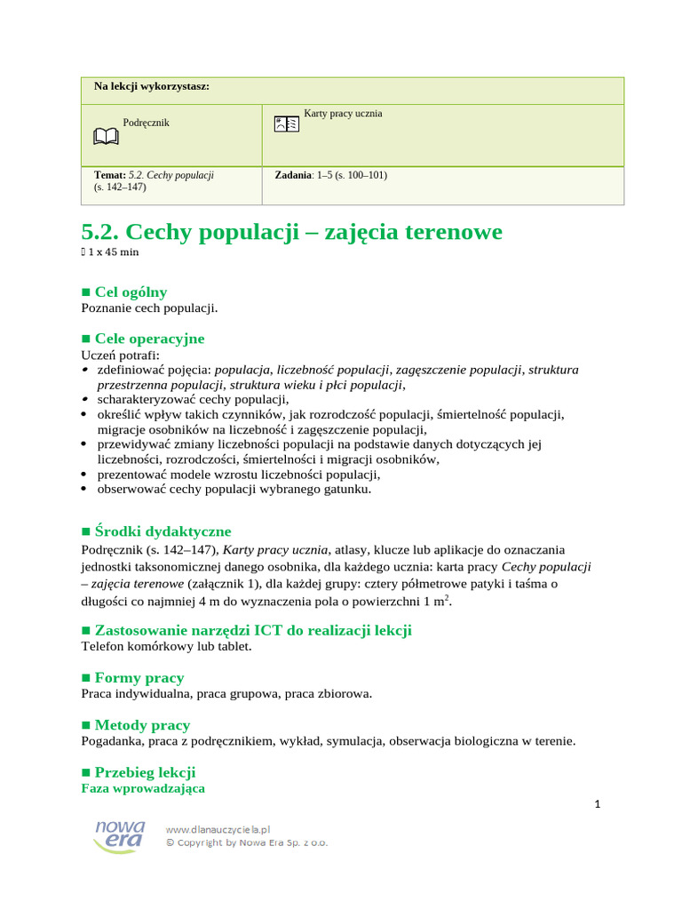 52 Cechy Populacji | PDF