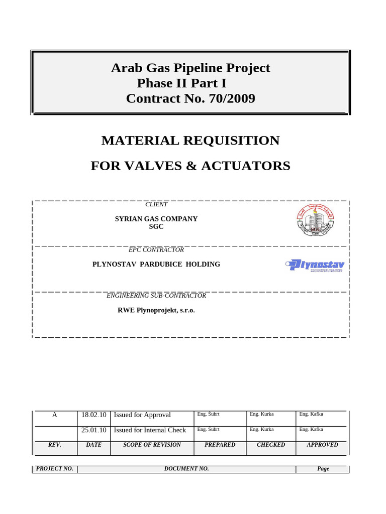 AG70-MIR-ME-010 - REV_A | PDF | Valve | Actuator