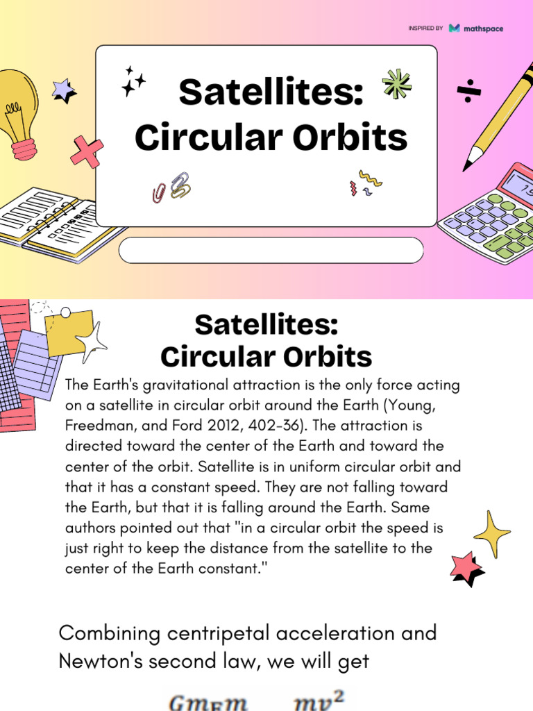 Satellite Circular Orbits Explained | PDF