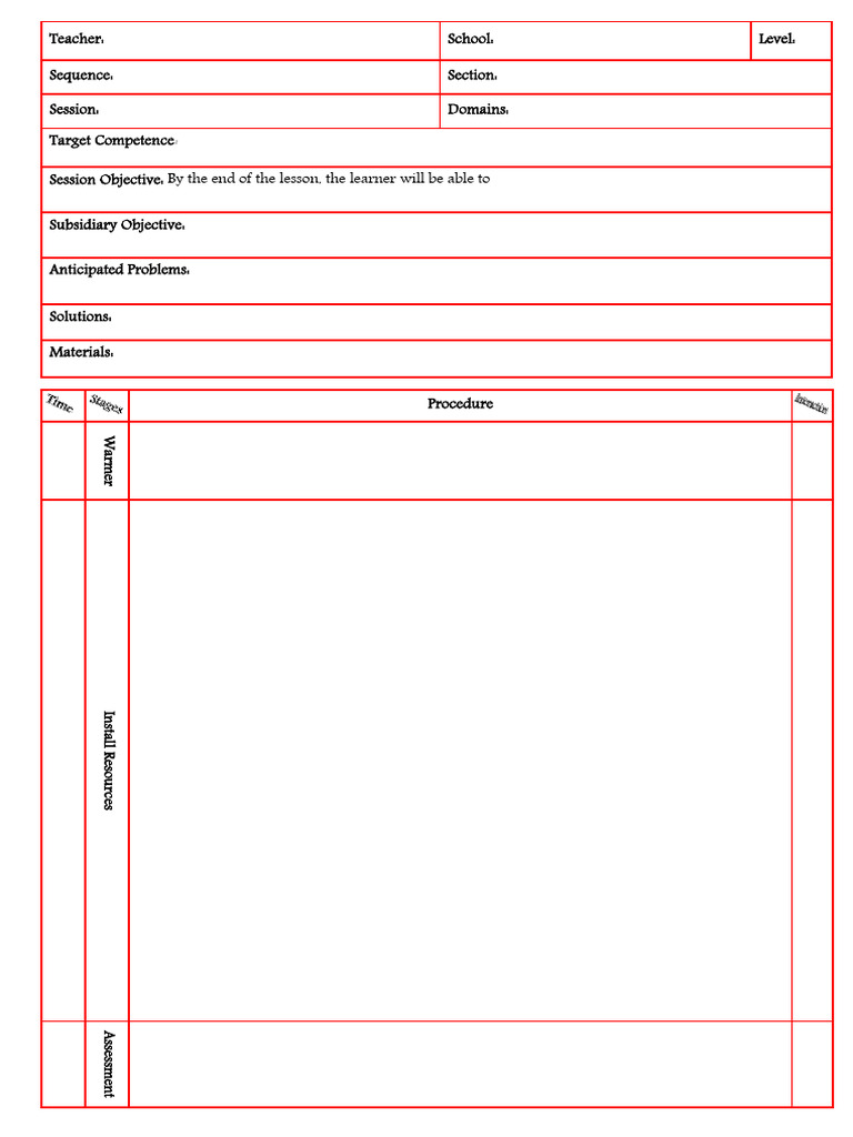 Lesson Plan Template for Educators | PDF
