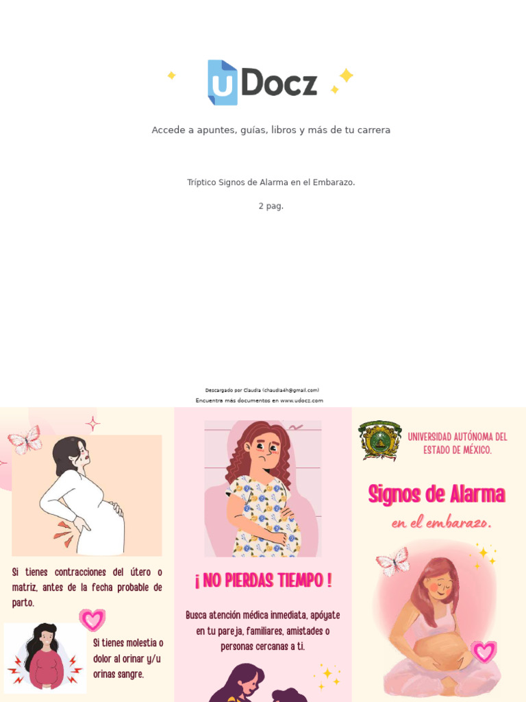 Triptico Signos de A 1007318 Downloadable 7569961 | PDF | El embarazo ...