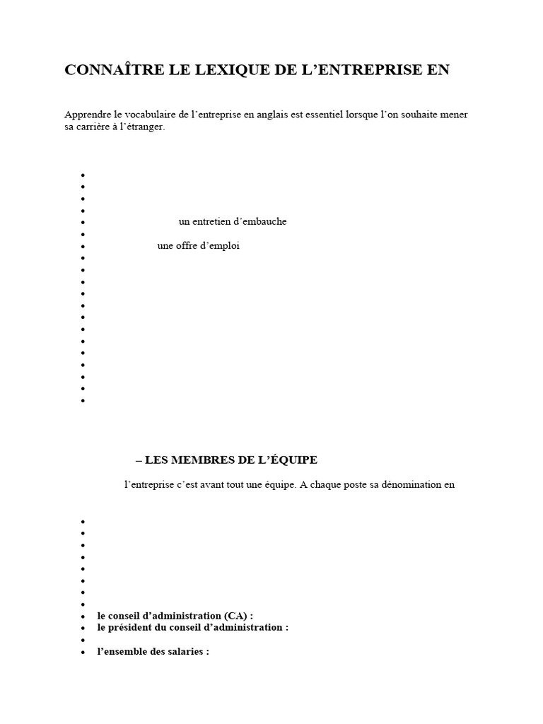 VOC BTS Anglais | PDF | Banques | Gestion alternative
