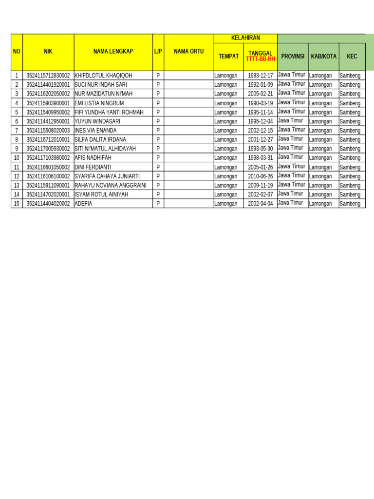 Blanko Pendaftaran LPD | PDF
